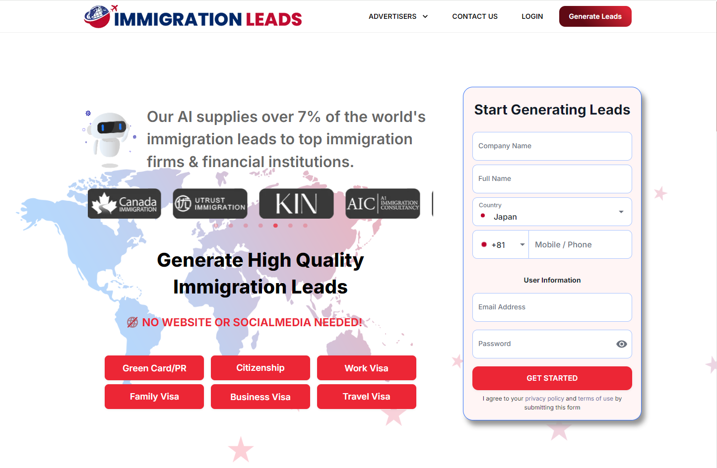 #1 AI-Powered Immigration Lead Gen Platform | ImmigrationLeads.com